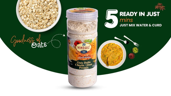 Oats Dalia Cheela/ Dosa Premix | High Protein Breakfast | 500g – Vindhiz